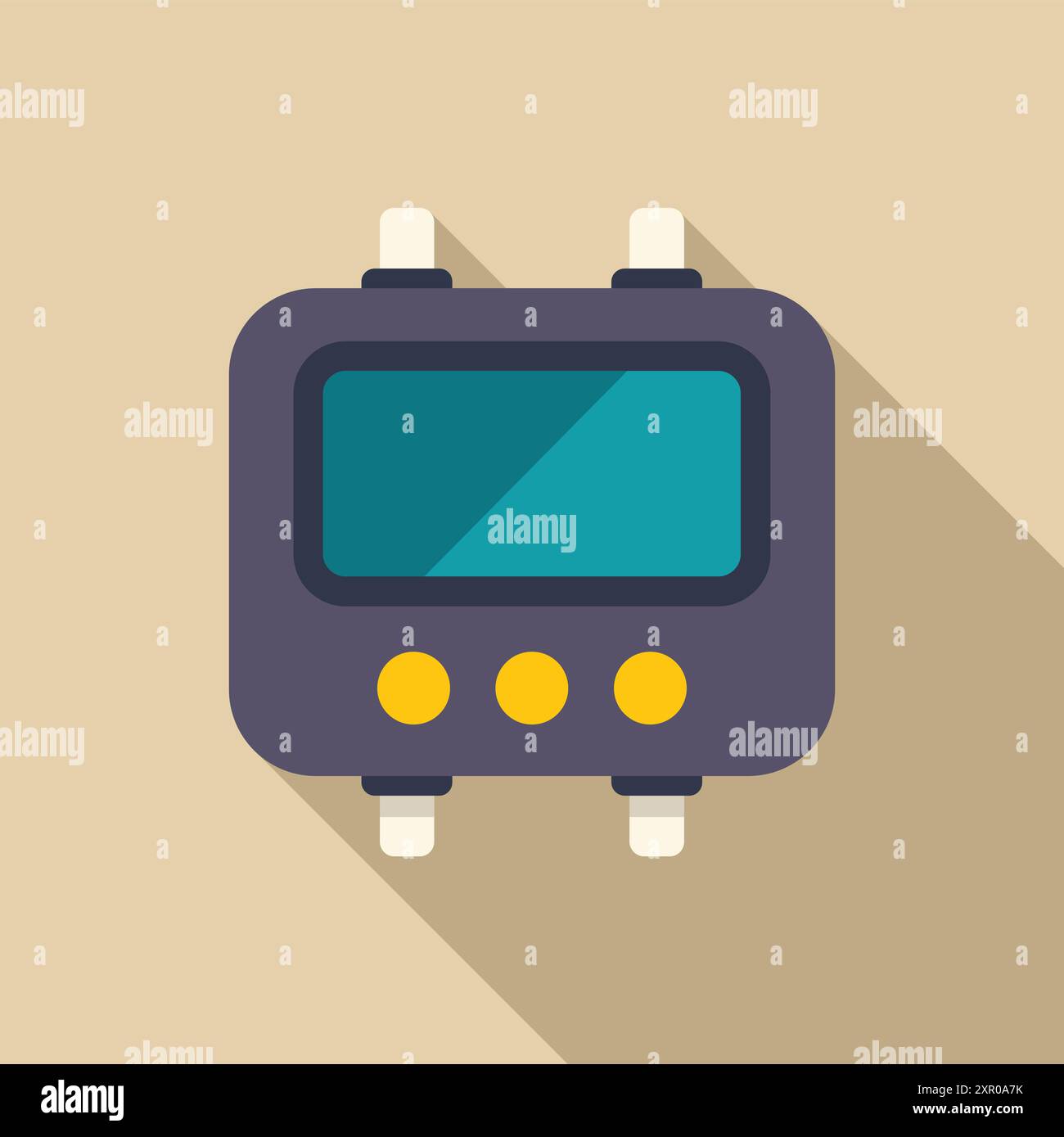 Electronic device with buttons and a screen displaying information in ...