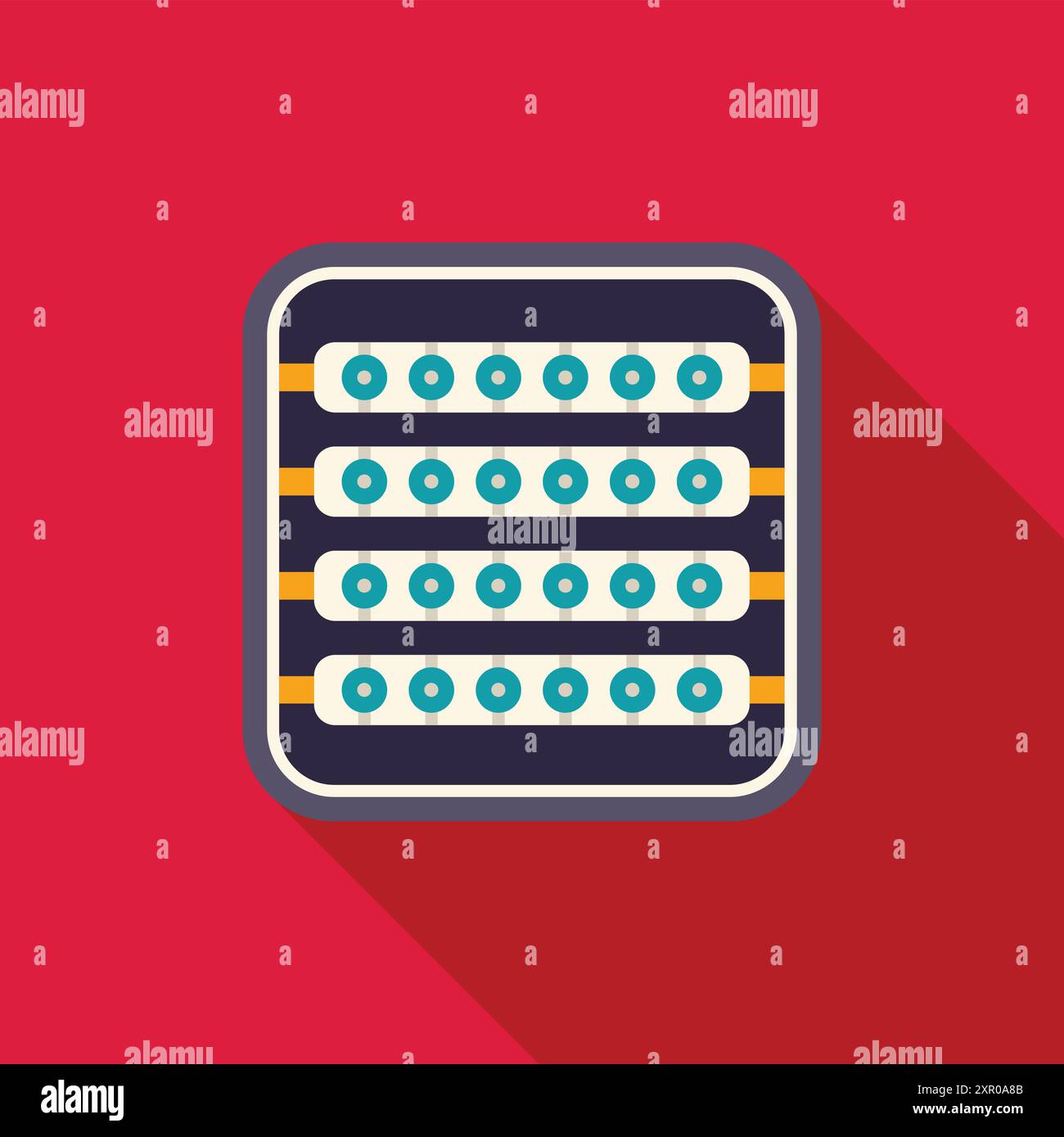 Illustration of an abacus casting a long shadow, ideal for projects ...