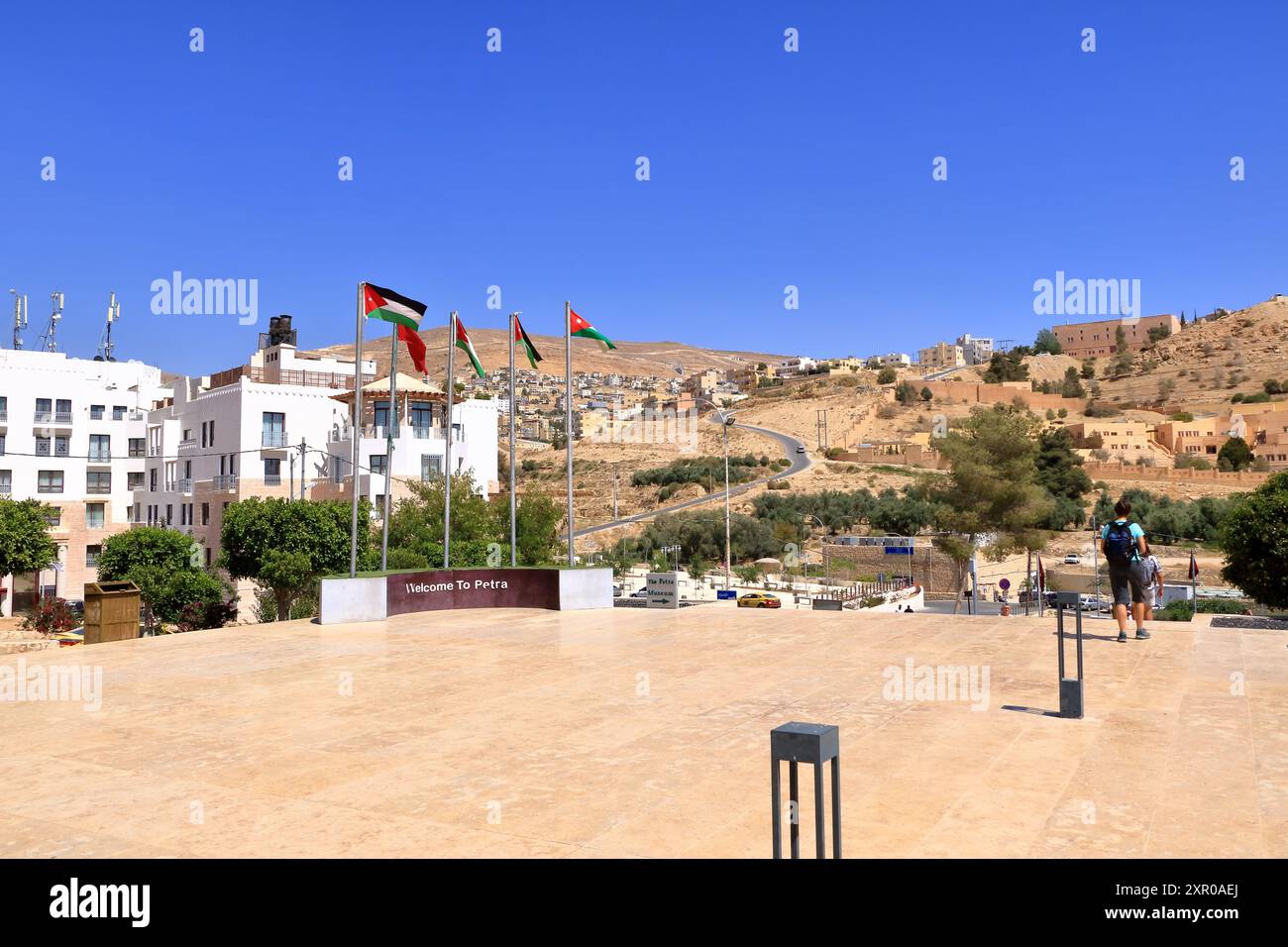 Wadi Musa, Petra in Jordan - May 14 2024: area aorund the main entrance ...
