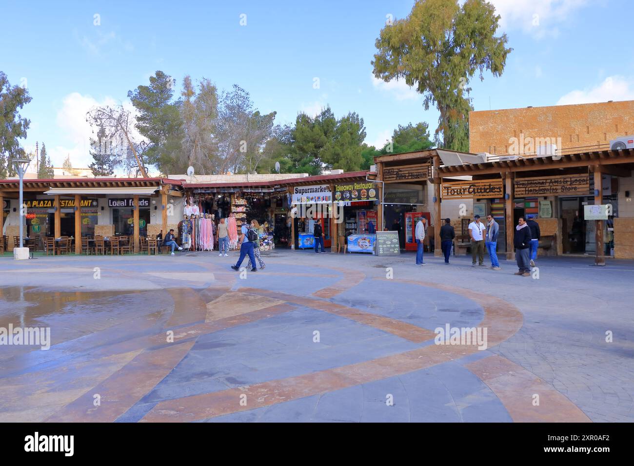 Wadi Musa, Petra in Jordan - May 14 2024: area aorund the main entrance ...