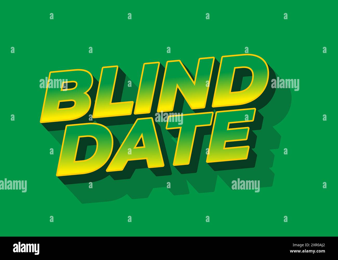 Blind date. Text effect design in 3D style with eye catching colors ...