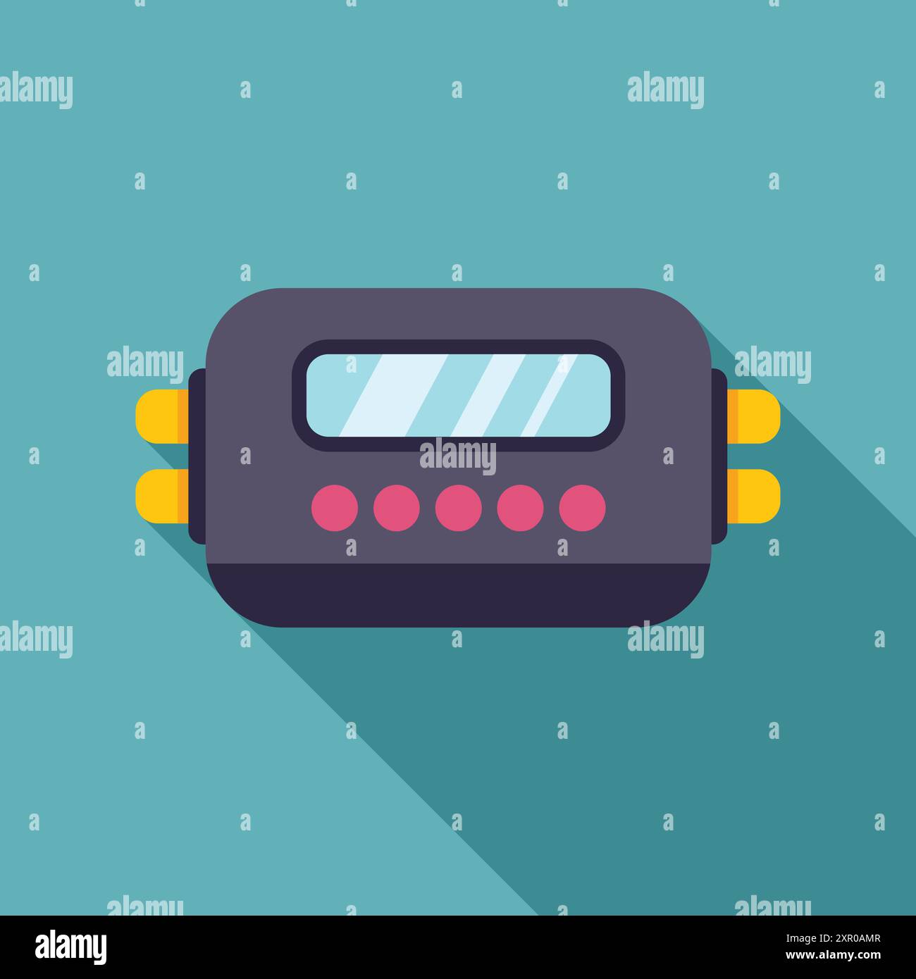 Electronic device showing current measurement data on blue background ...