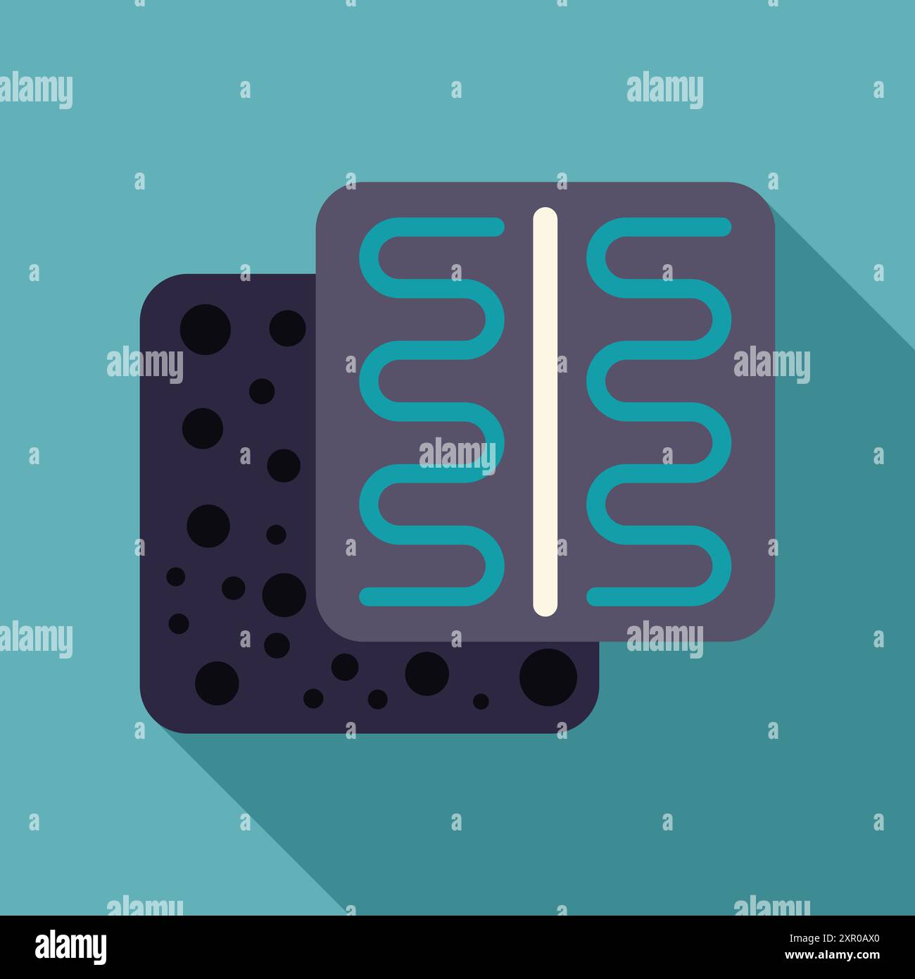 Underfloor heating system being installed by a construction worker ...