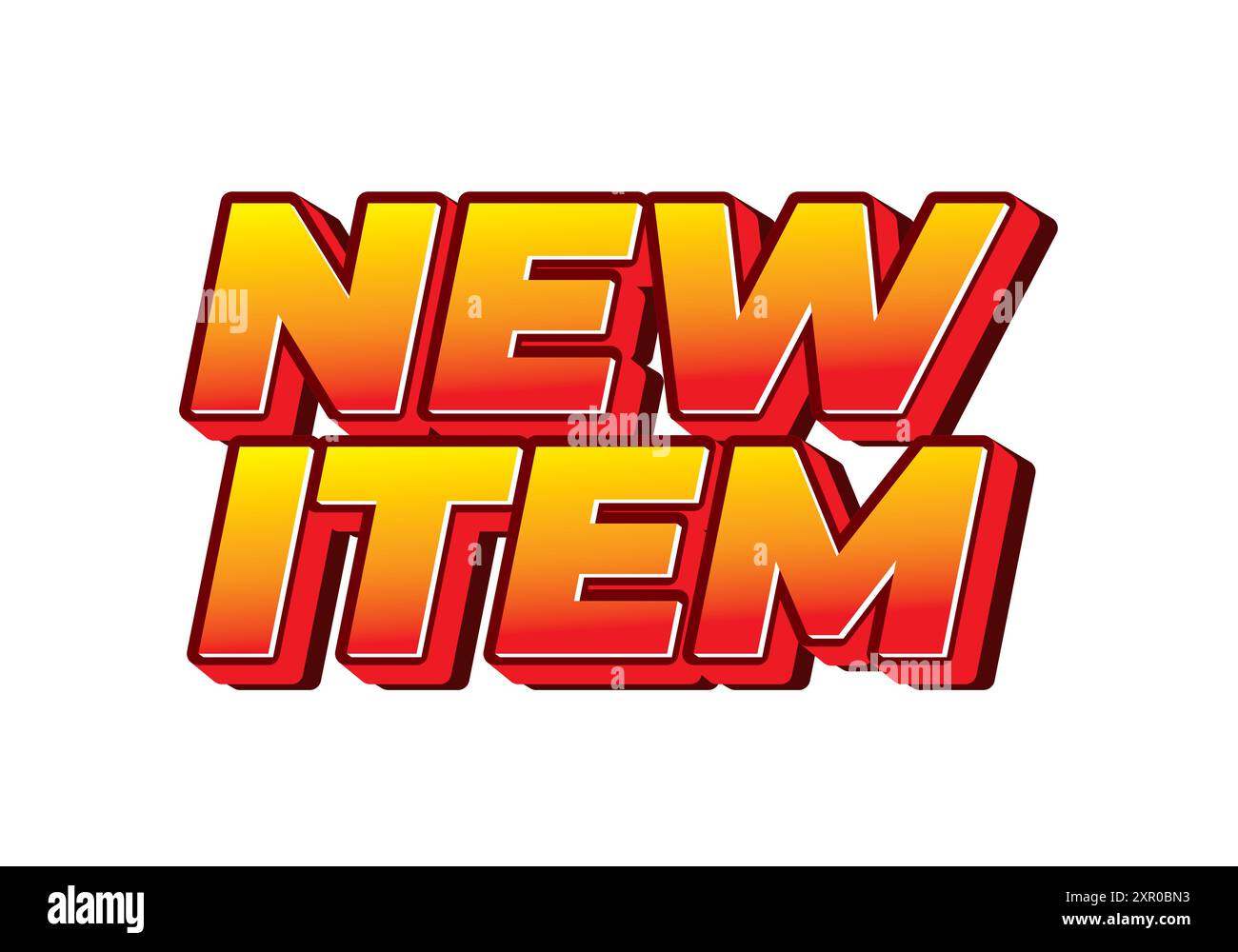 New item. Text effect design in 3D style for print ad purpose Stock ...