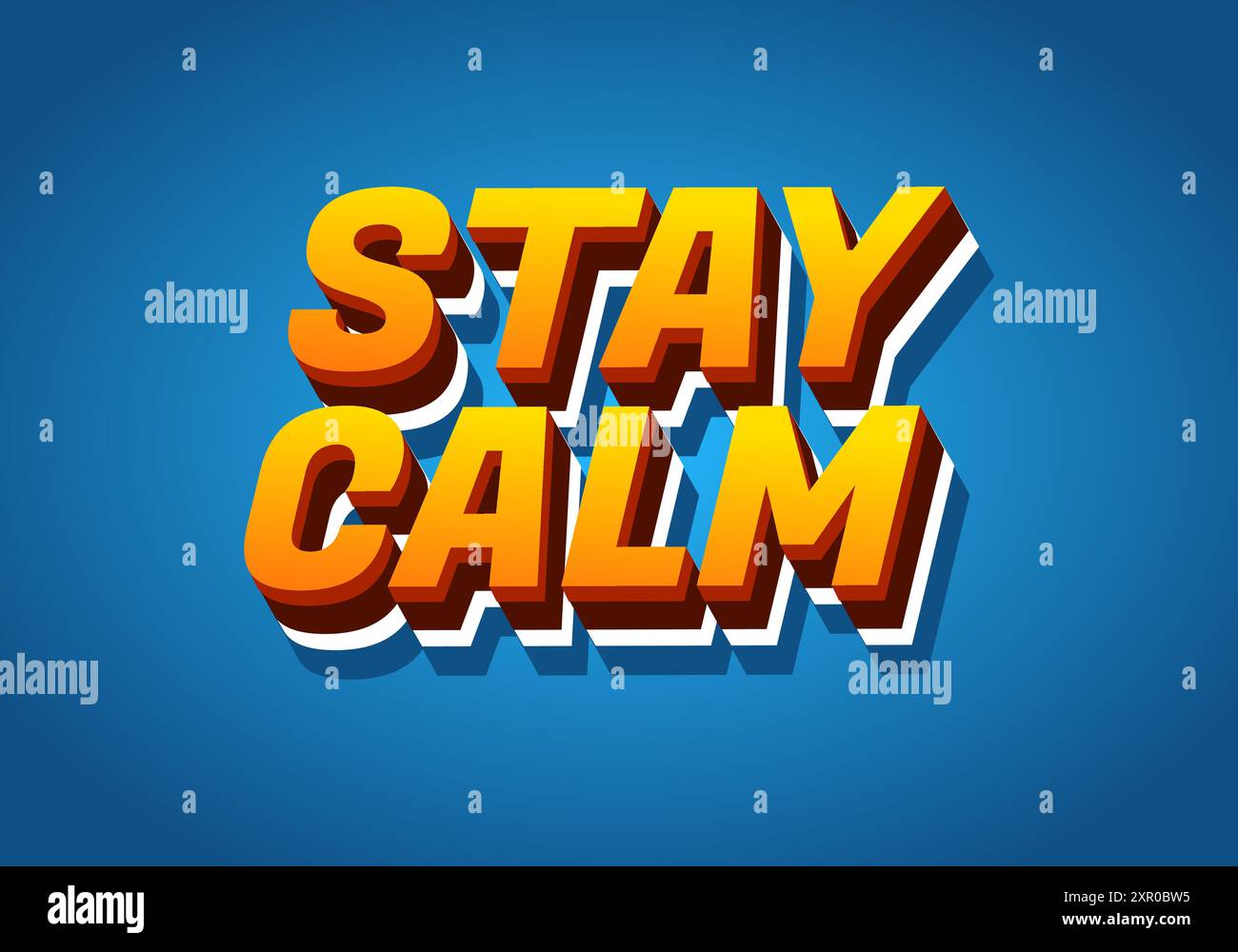 Stay calm. Text effect design in 3D style with good colors Stock Vector ...
