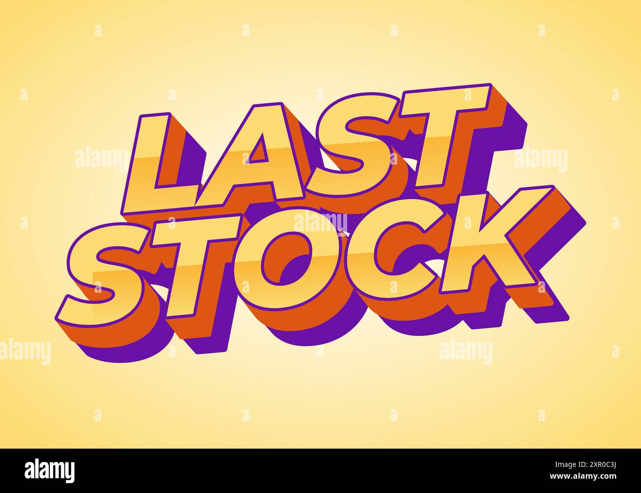 Last stock. Text effect design for ads purpose in 3D style Stock Vector ...