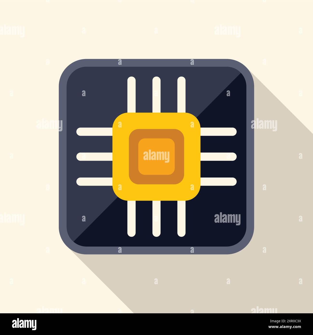 Microchip processing data with artificial intelligence, symbolizing ...
