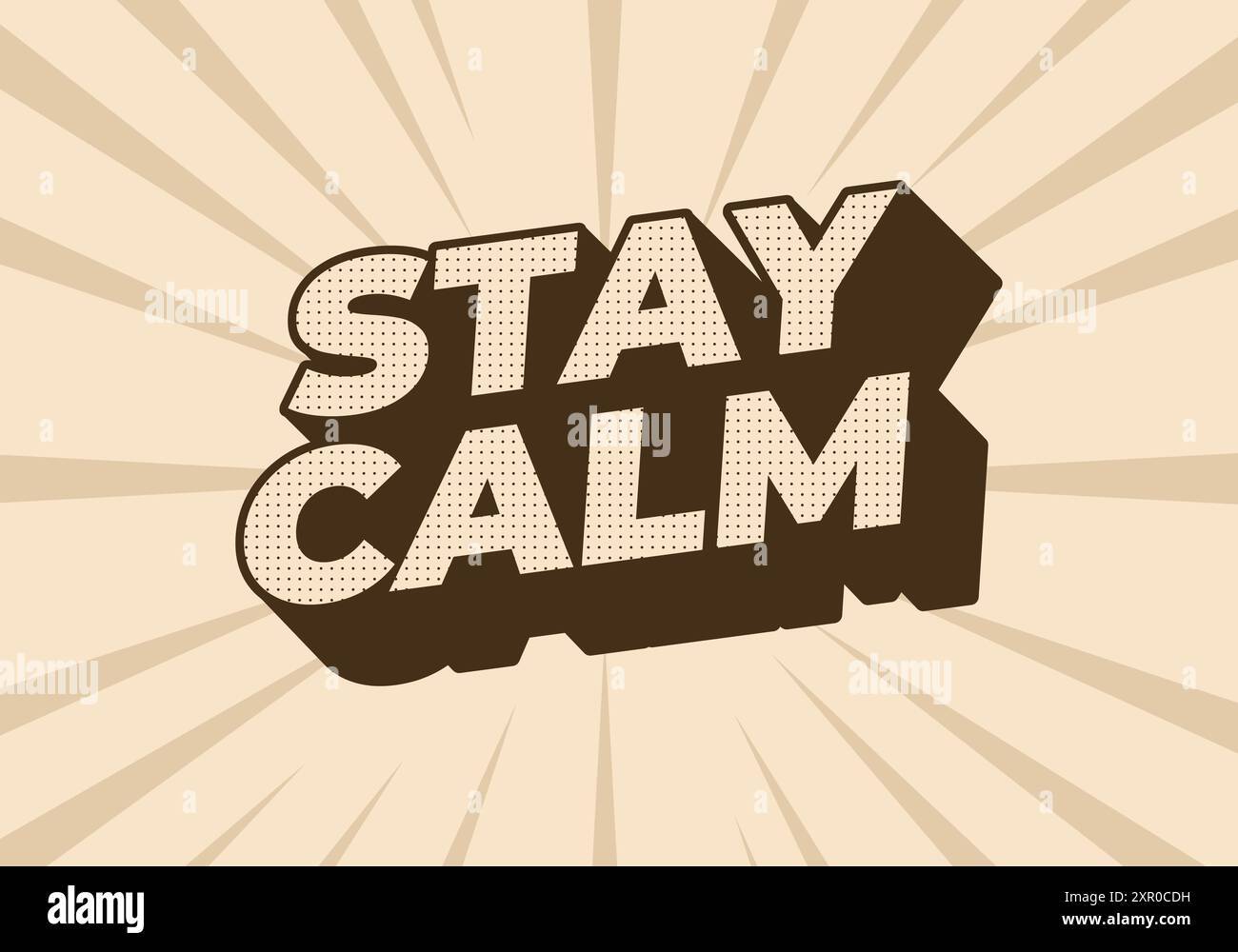 Stay calm. Text effect design in 3D style with good colors Stock Vector ...