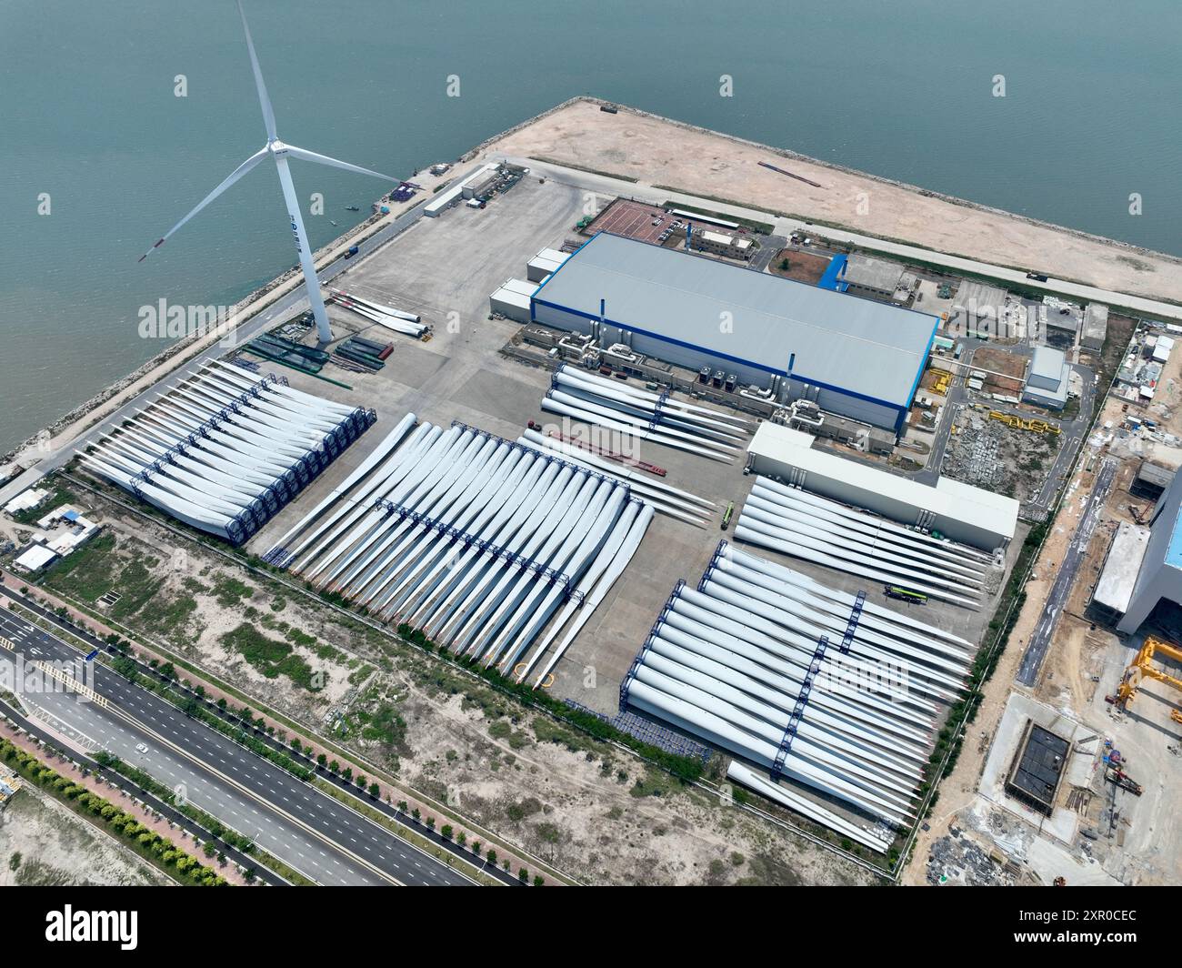 Fuzhou. 8th Aug, 2024. An aerial drone photo taken on Aug. 8, 2024 ...