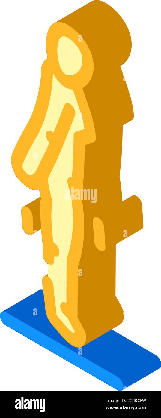 arnold press fitness exercise arm isometric icon vector illustration ...