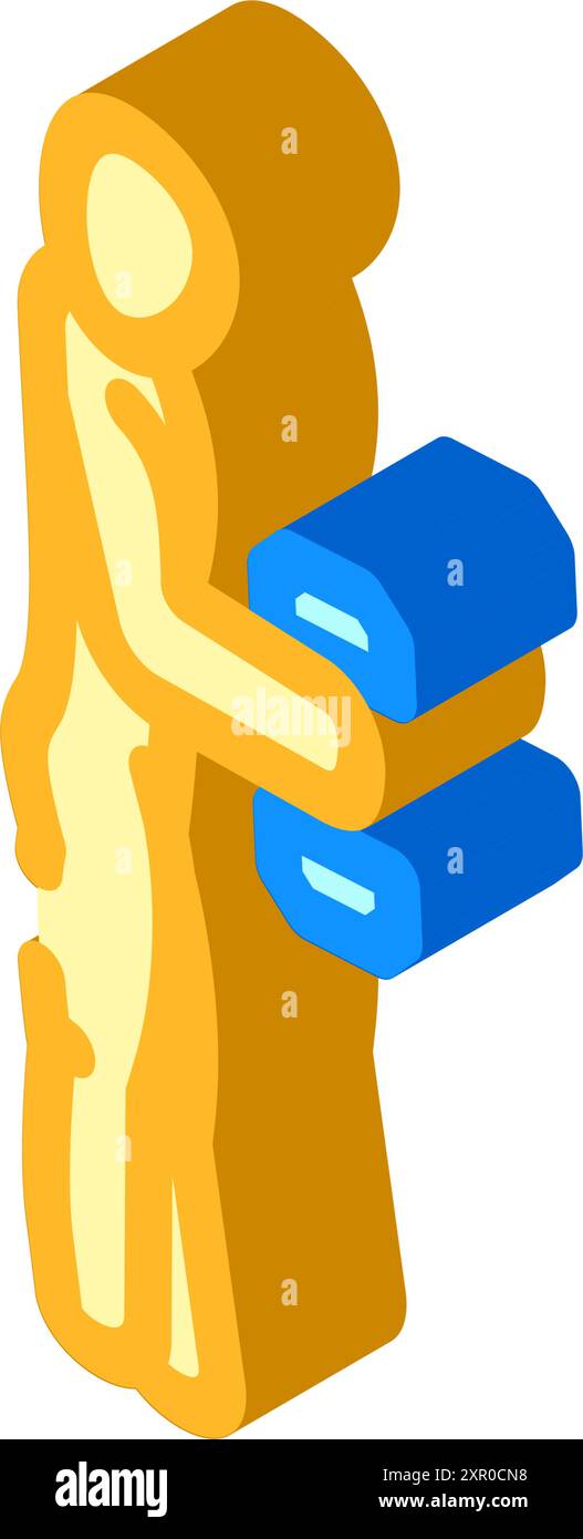 calf raises fitness exercise leg isometric icon vector illustration ...