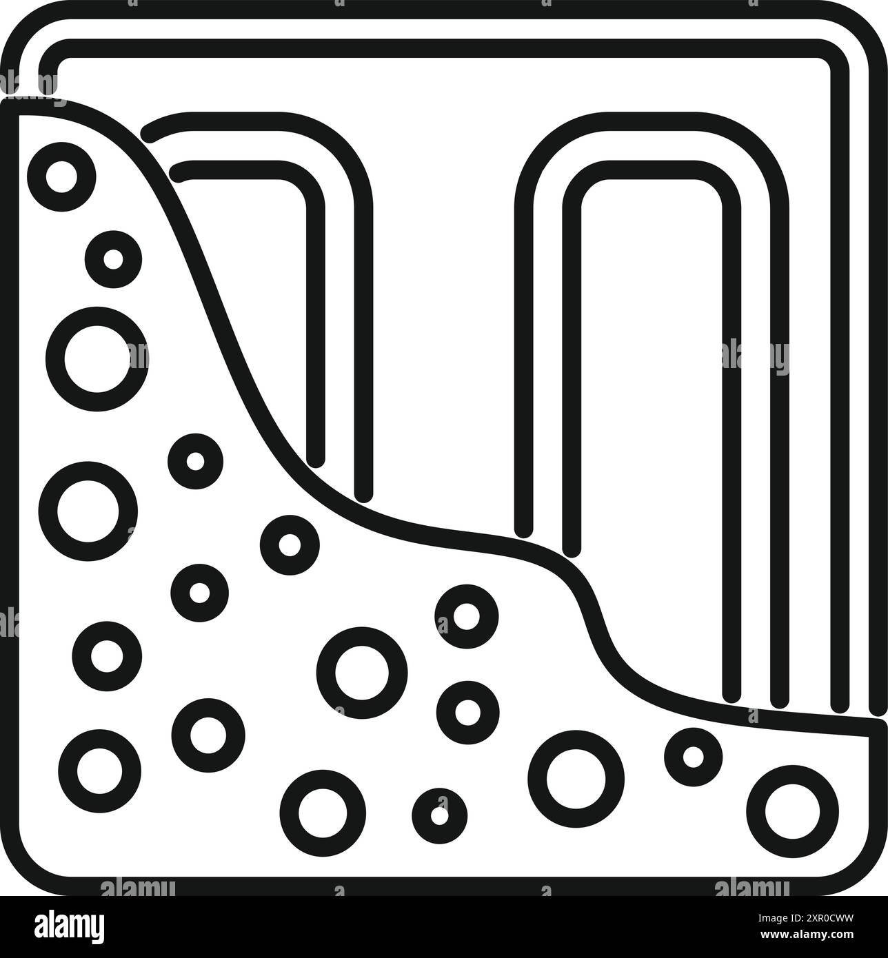 Modern Underfloor Heating System Installing Covering Floor With Tiles Line Icon For App And Web