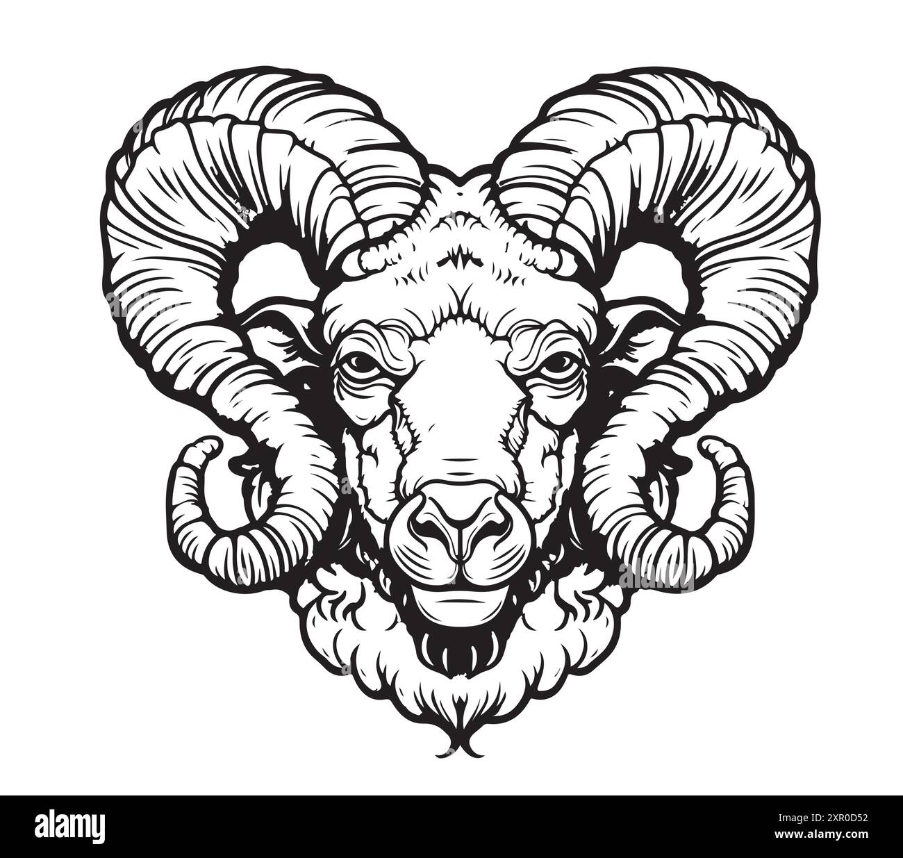 Aries sketch hand drawn in doodle style Horoscope illustration Stock ...