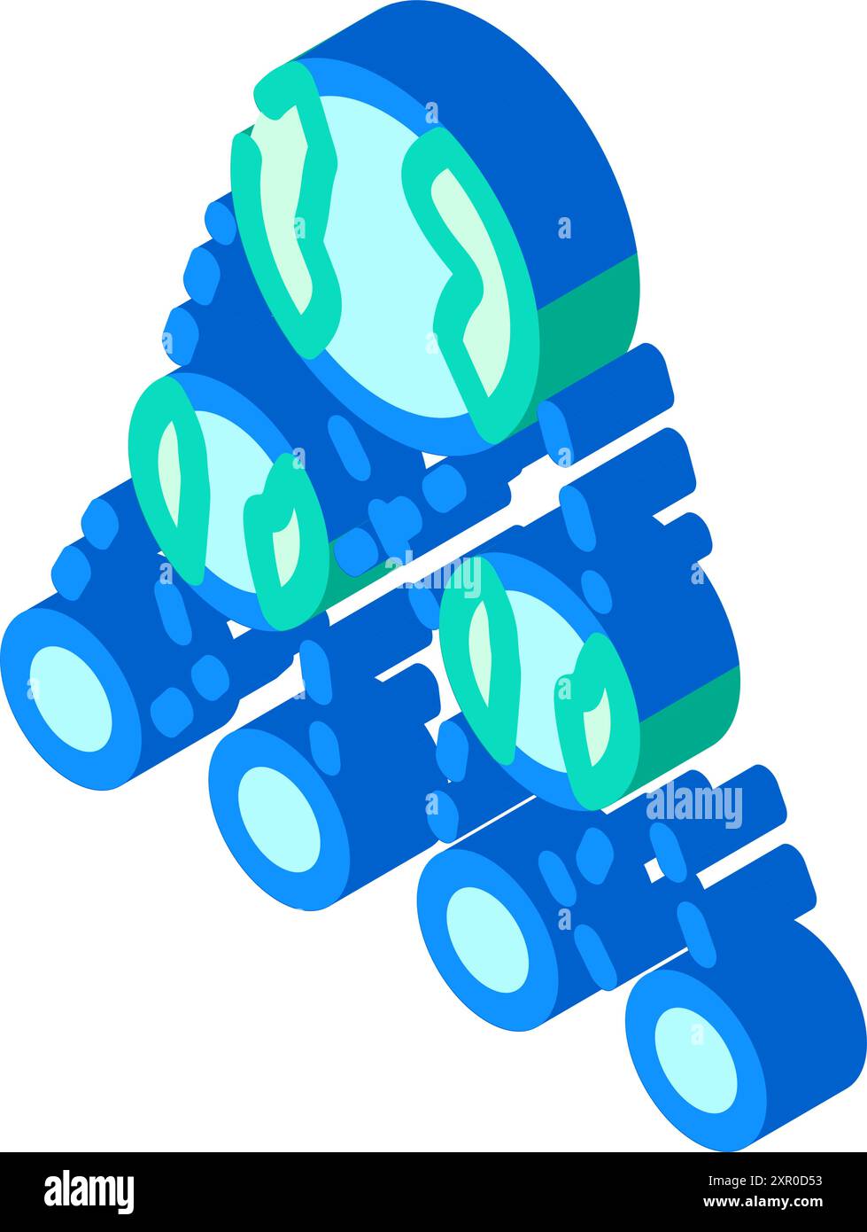 the existence of parallel universes isometric icon vector illustration ...