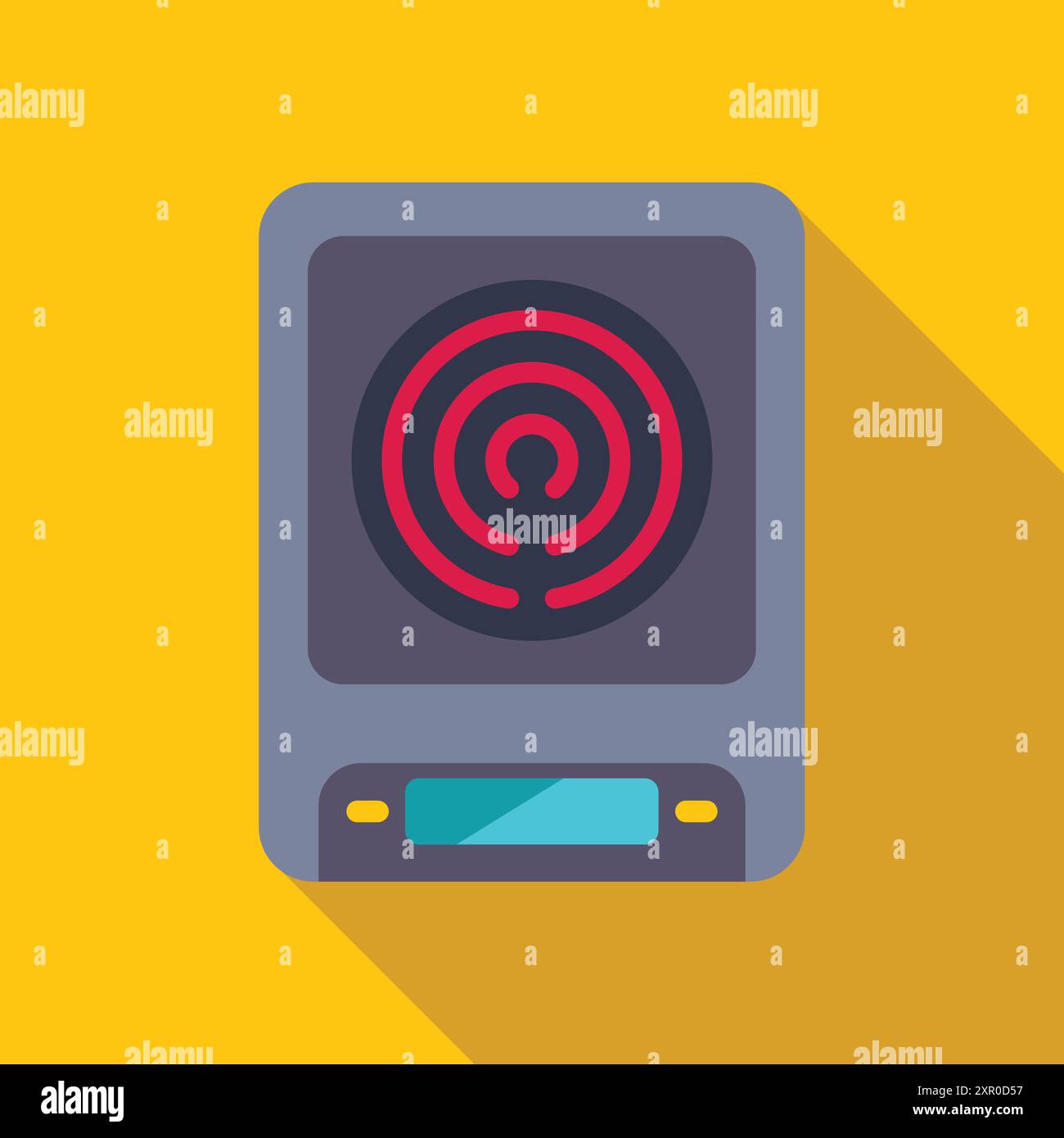 Single burner induction cooktop with digital display showing cooking ...