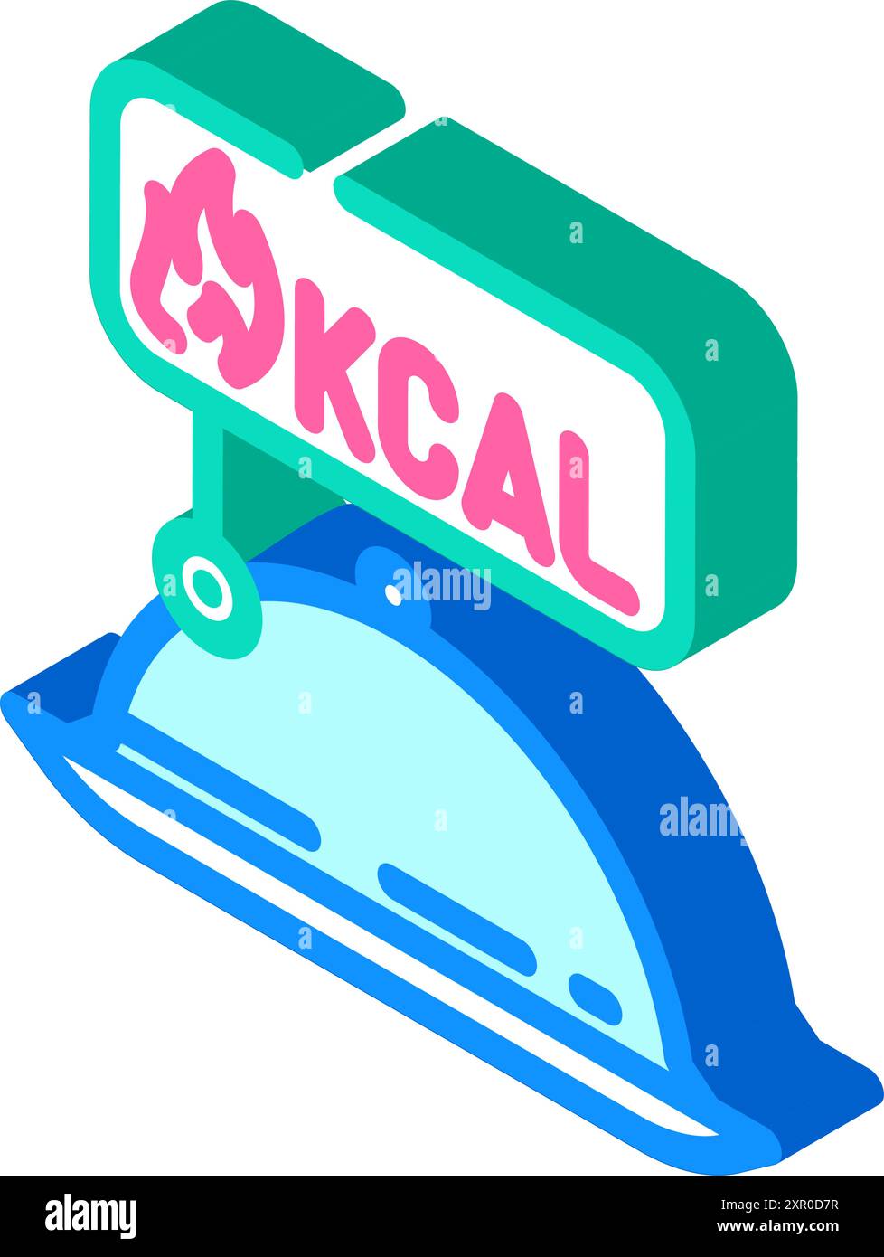caloric intake obesity overweight isometric icon vector illustration ...