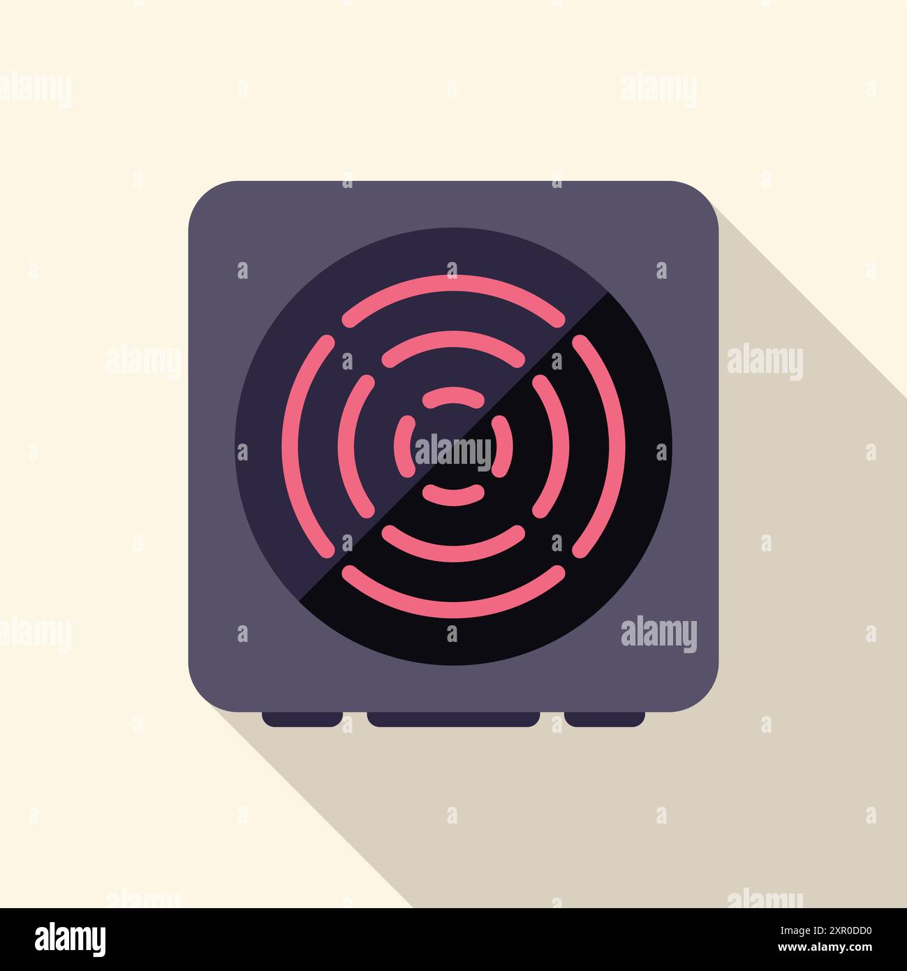 Induction cooker with touch control panel, indicating heating power ...