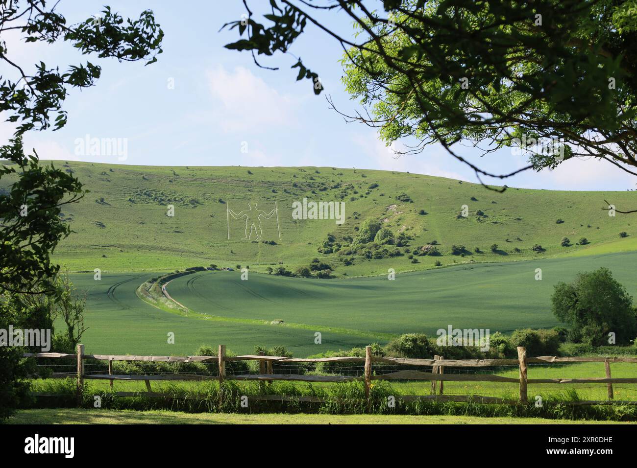 England, East Sussex, Wilmington, The Longman figure carved into the ...