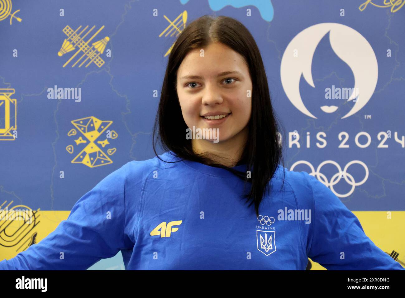 KYIV, UKRAINE - AUGUST 8, 2024 - Ukrainian diver Sofiia Lyskun smiles ...