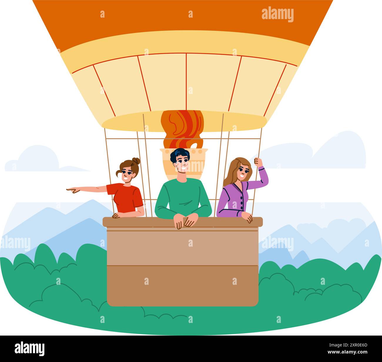 sky hot air balloon ride vector Stock Vector Image & Art - Alamy