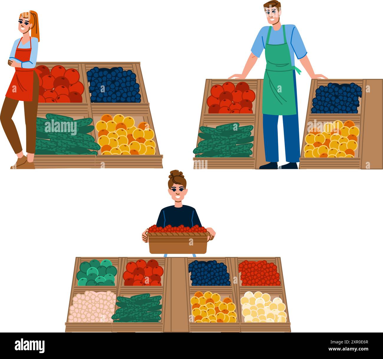 stall local market vector Stock Vector Image & Art - Alamy