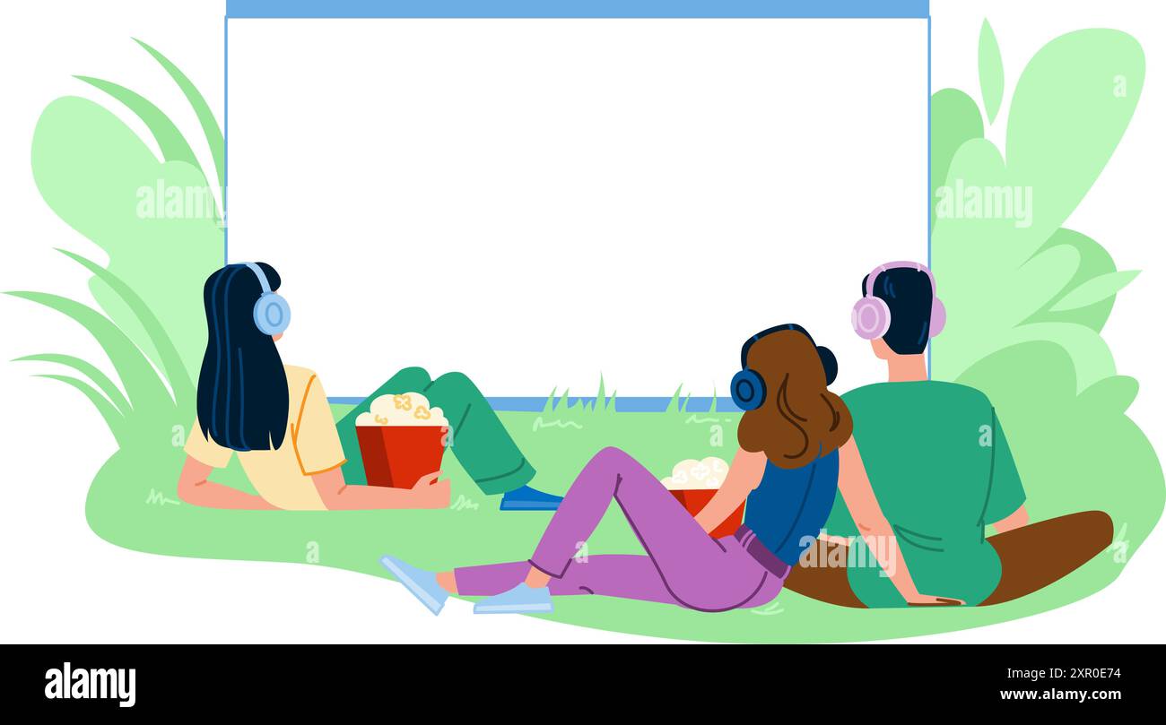 Outdoor theater audience Stock Vector Images - Alamy