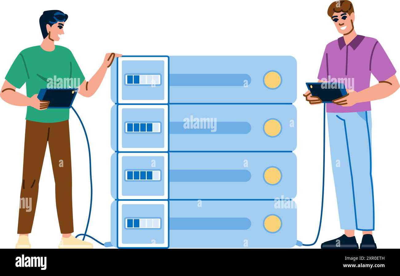 analysis scanning server vector Stock Vector Image & Art - Alamy