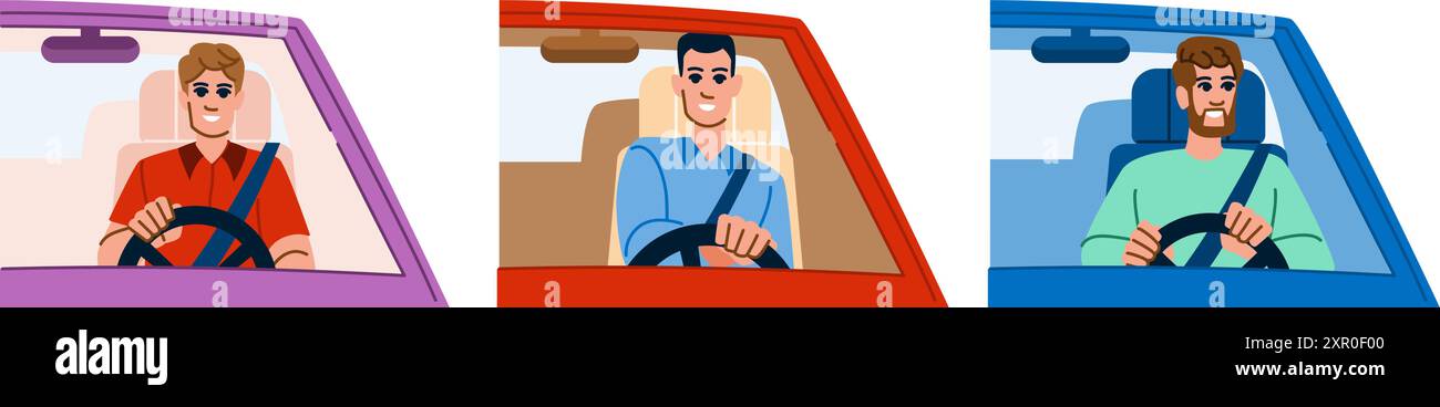 drive driving car man vector Stock Vector Image & Art - Alamy
