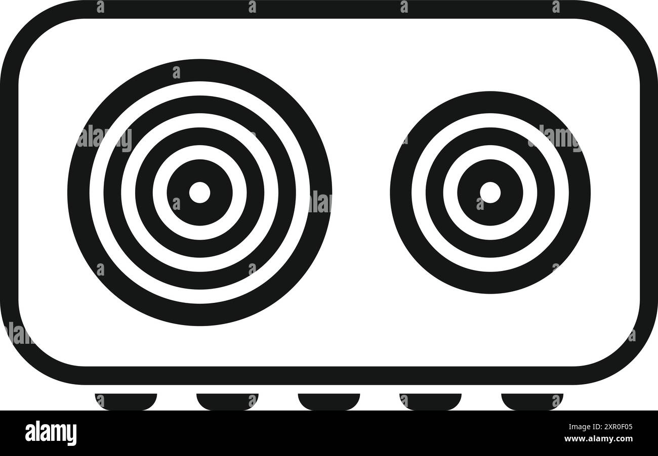 Induction cooker panel with touch control buttons showing cooking zones ...