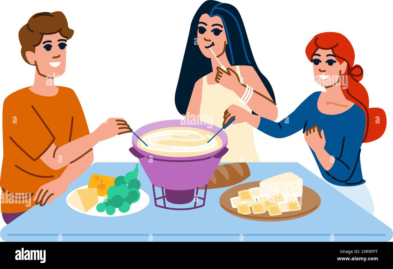 Raclette fondue Stock Vector Images - Alamy