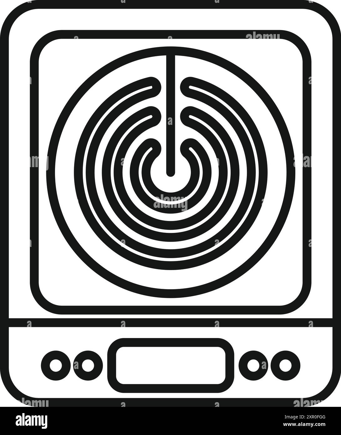 Stovetop top view Black and White Stock Photos & Images - Alamy