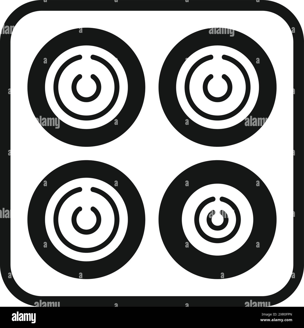 Kitchen hob top view Stock Vector Images - Alamy