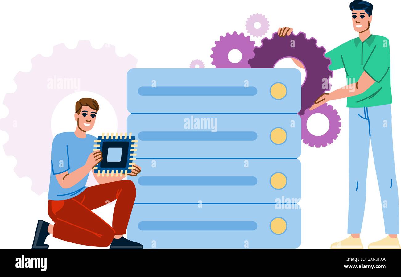 efficiency server upgrade vector Stock Vector Image & Art - Alamy