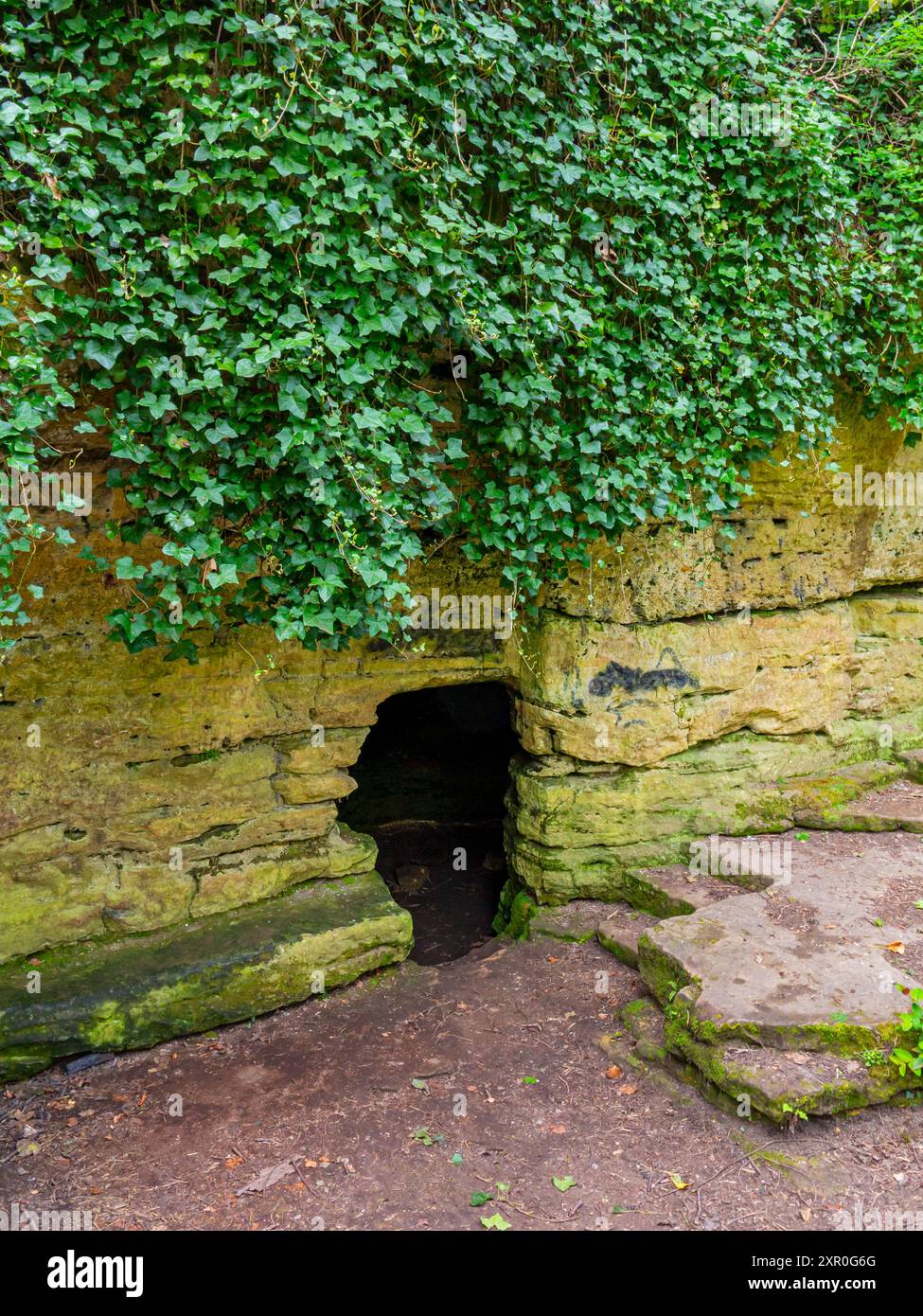 St Robert's Cave where Robert of Knaresborough lived as a hermit in the ...