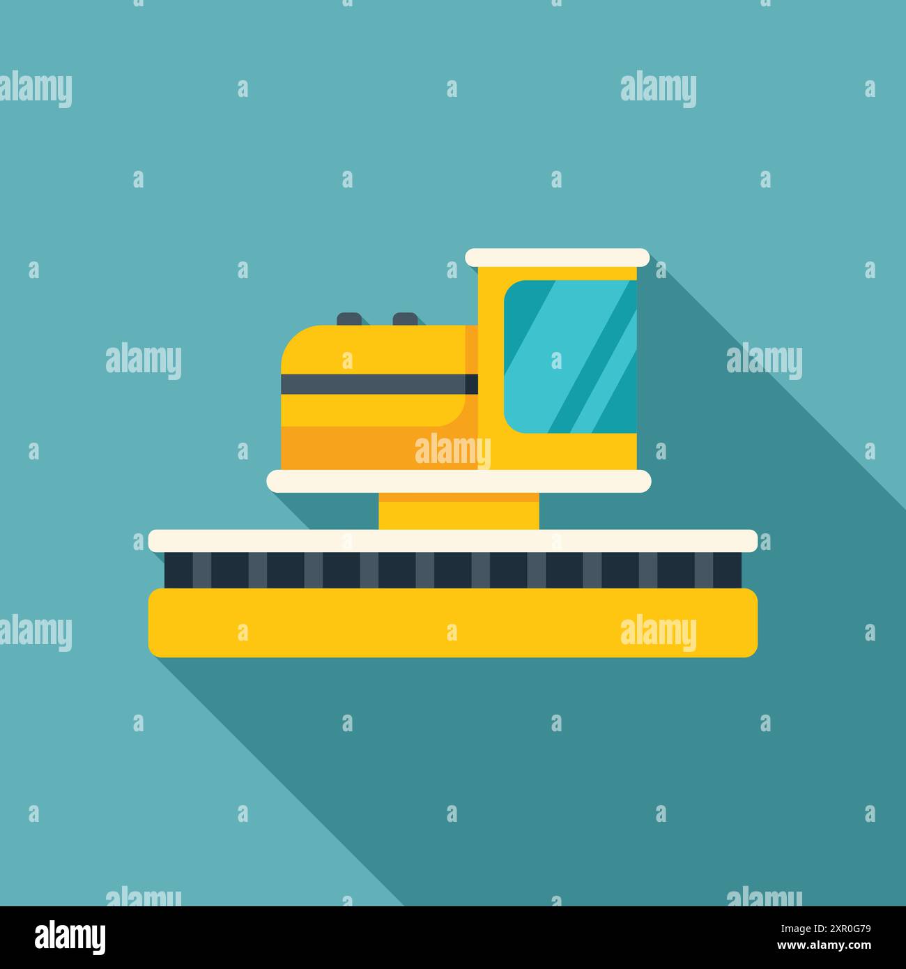 Airport passenger boarding bridge connecting plane to terminal building ...