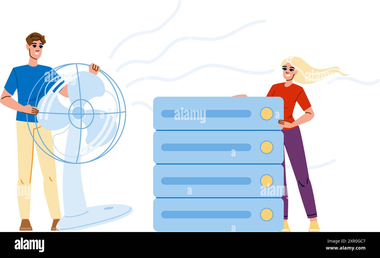 airflow server room cooling vector Stock Vector Image & Art - Alamy