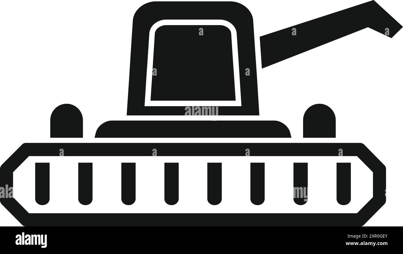 Black silhouette of a swamp buggy, a vehicle designed to travel through ...