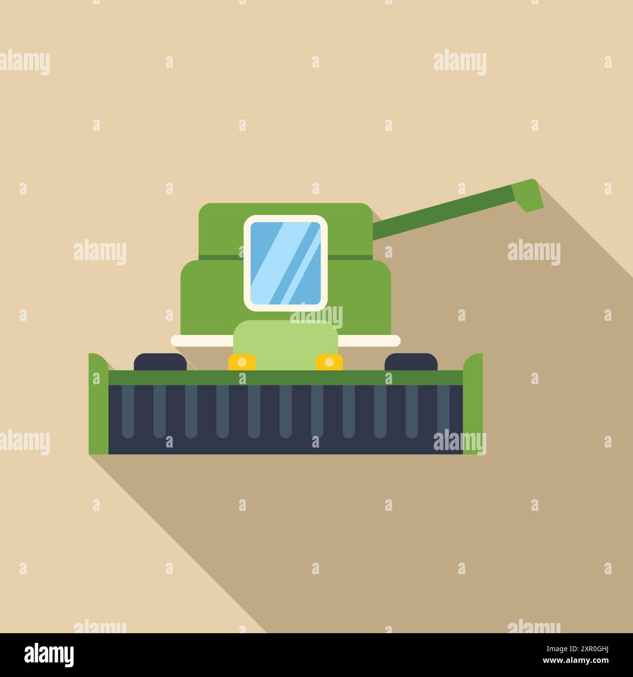 Front side view of green tractor Stock Vector Images - Alamy
