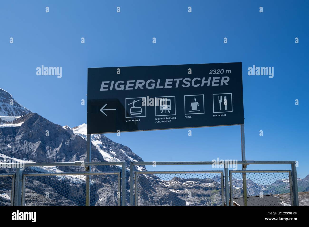 Eigergletscher gondola railway station for tourists to visit ...