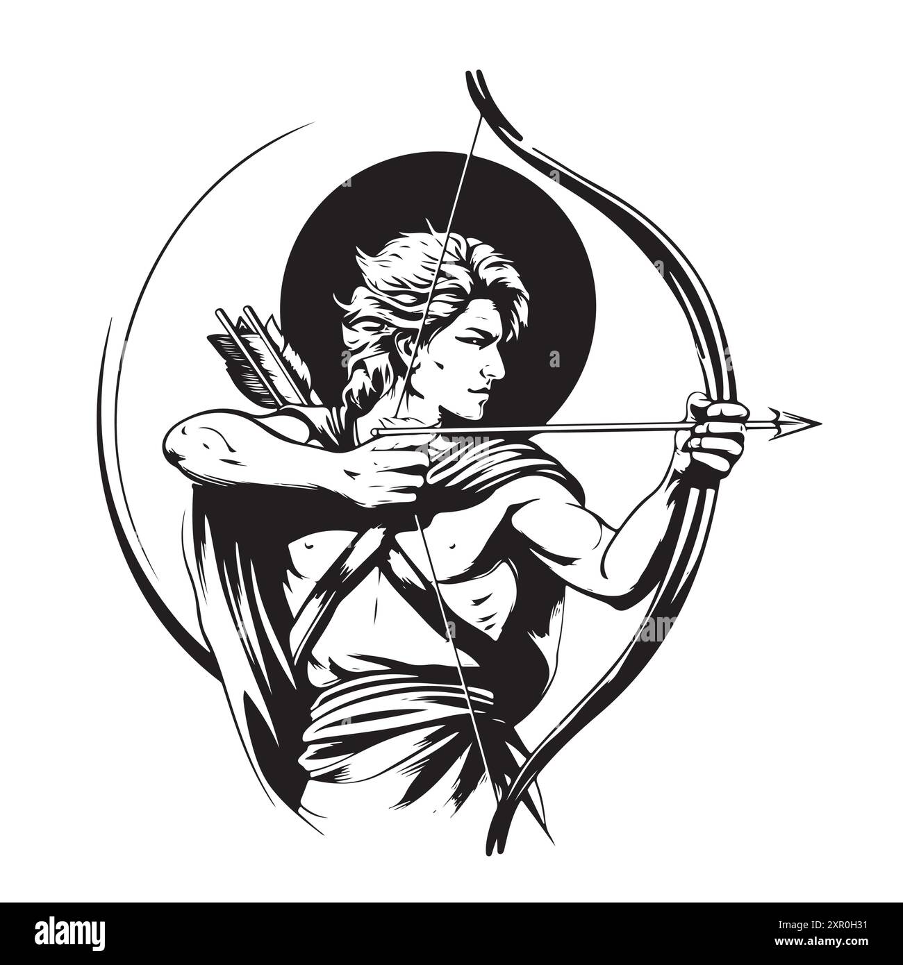 Centaurs Brush-drawing based vector illustrations of centaurs Stock ...