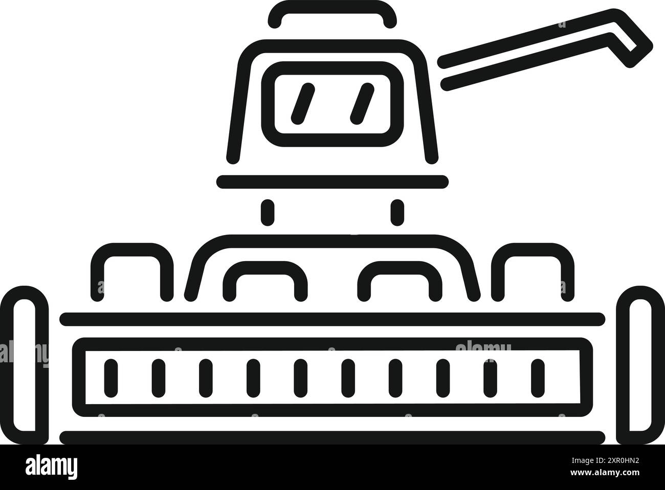 Combine harvester tractor in crop Stock Vector Images - Alamy