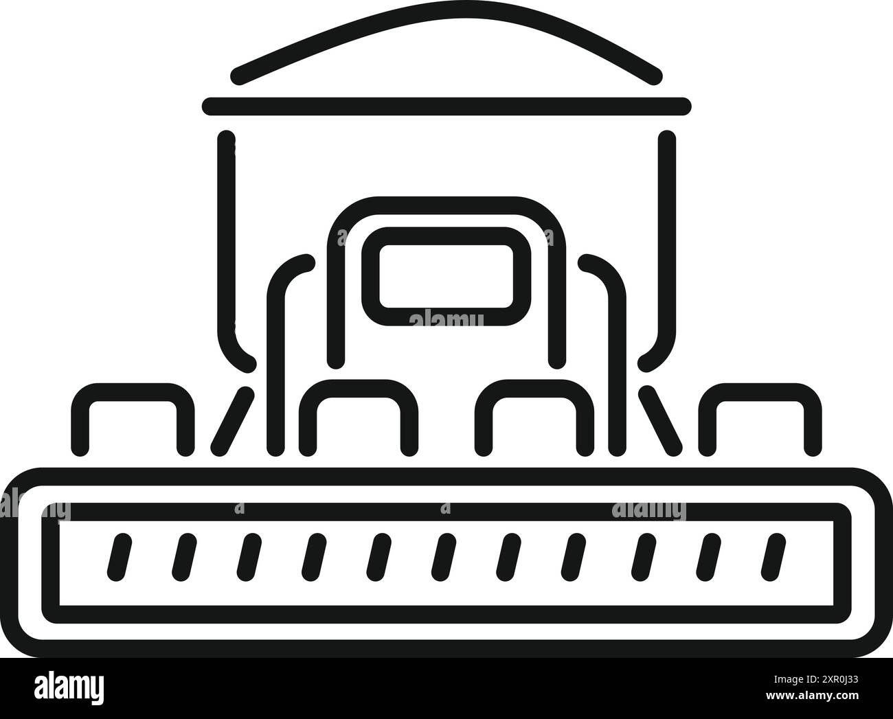 Open air cinema with seats and big screen showing new movie at night ...