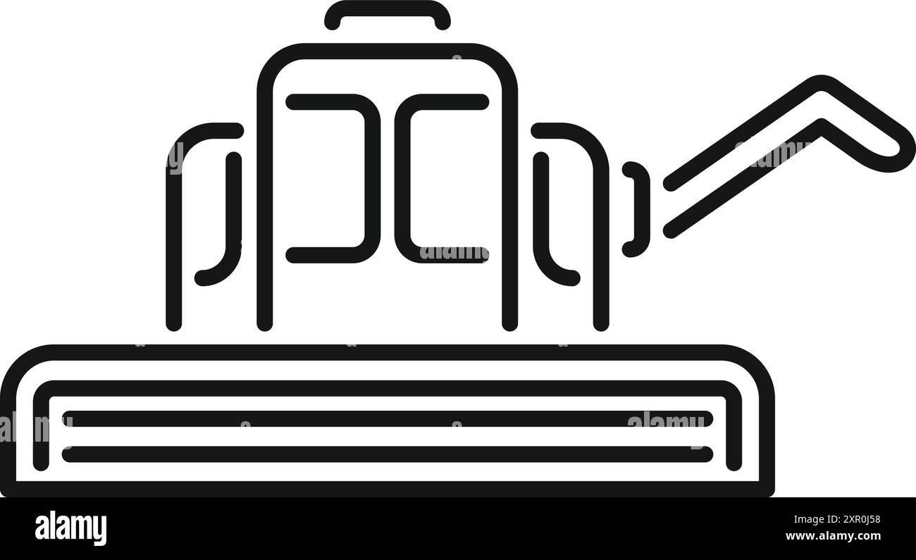 Working harvester icon. Simple illustration of working harvester vector ...