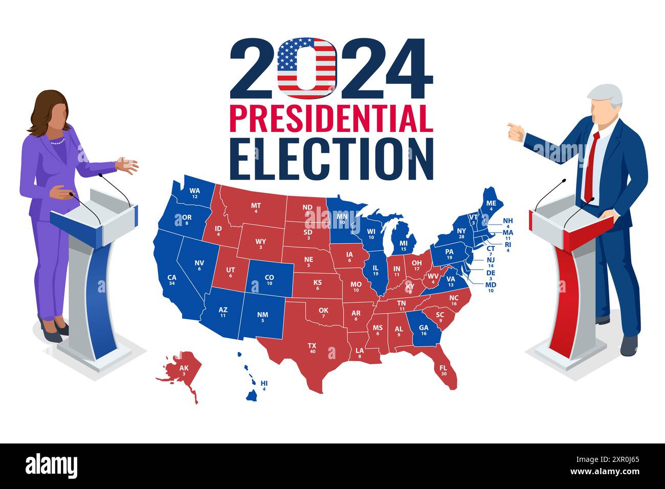2024 United States of America Presidential Election banner. 2024 United ...