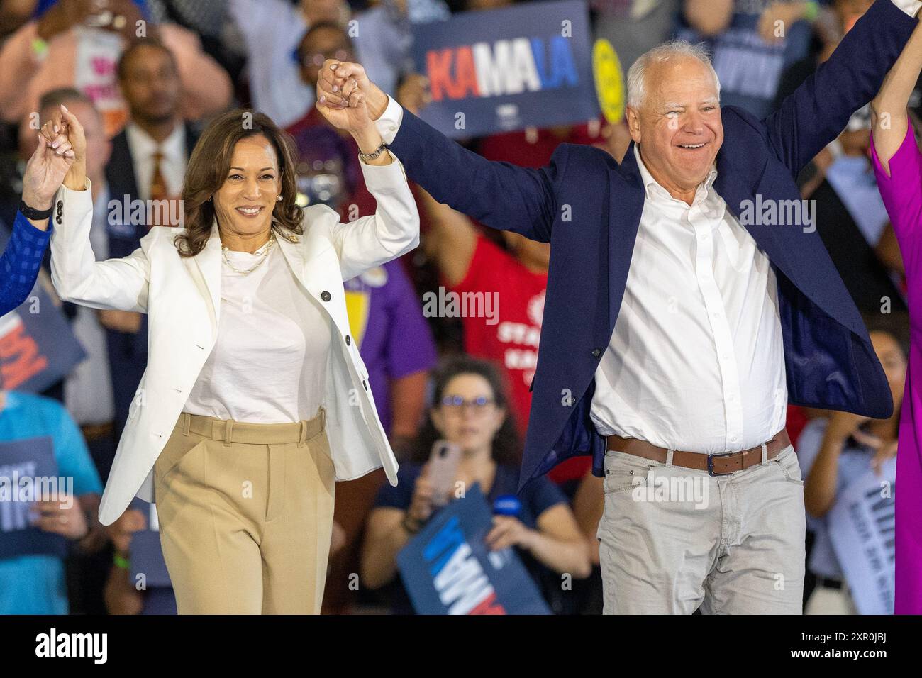 Detroit, USA. 7th Aug, 2024. U.S. Vice President Kamala Harris, the ...