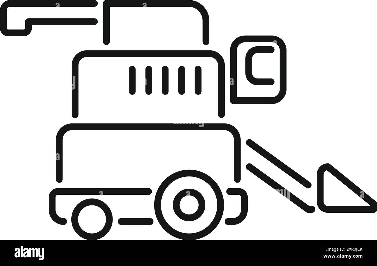 Agricultural machinery harvesting on Black and White Stock Photos ...