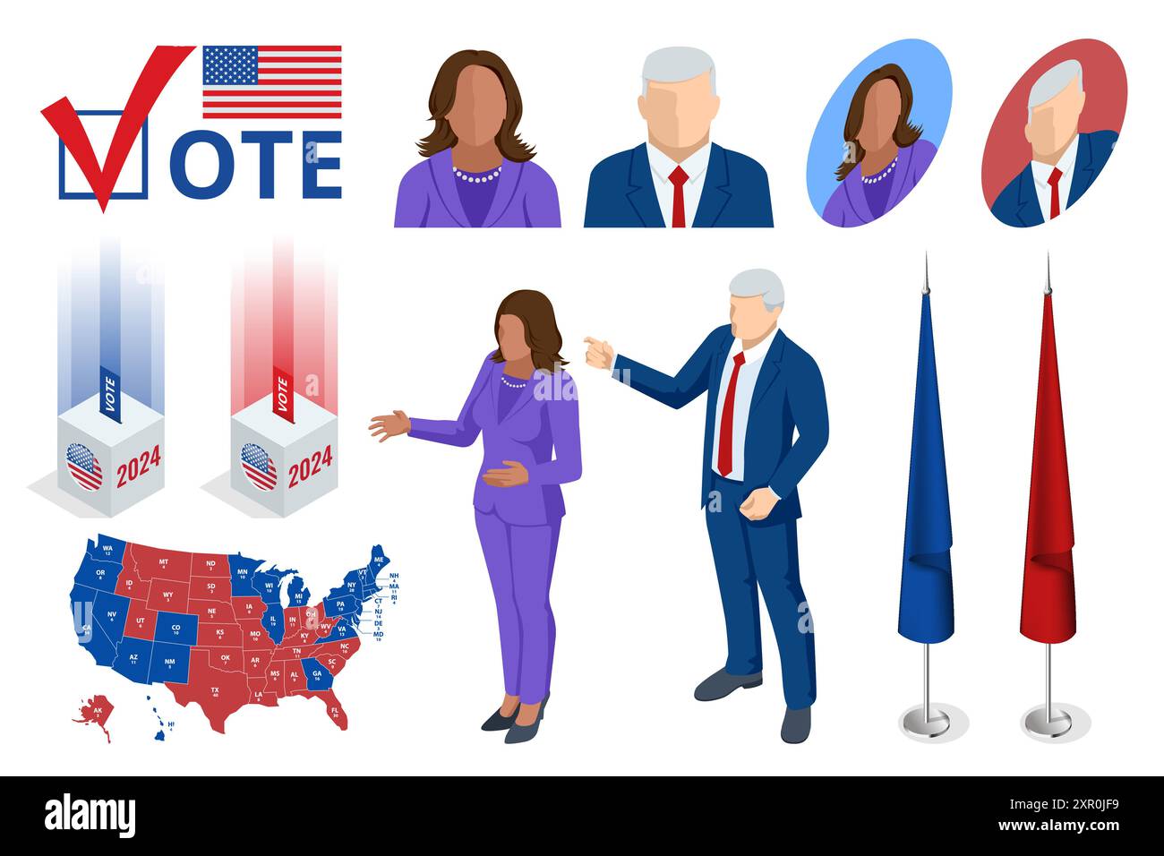 2024 United States of America Presidential Election banner. 2024 United ...