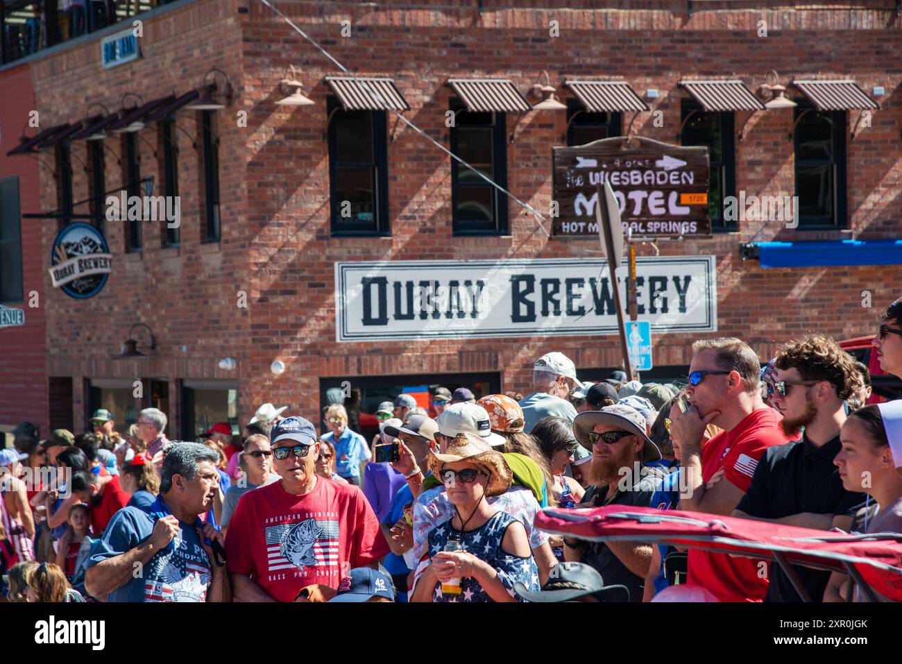 The 4th of July parade runs down main street in the mountain town of ...
