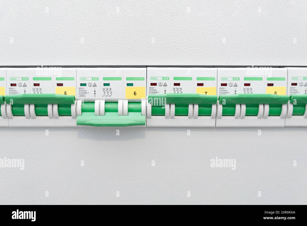 Turning off the power. Hand switch electric fuse Stock Photo - Alamy