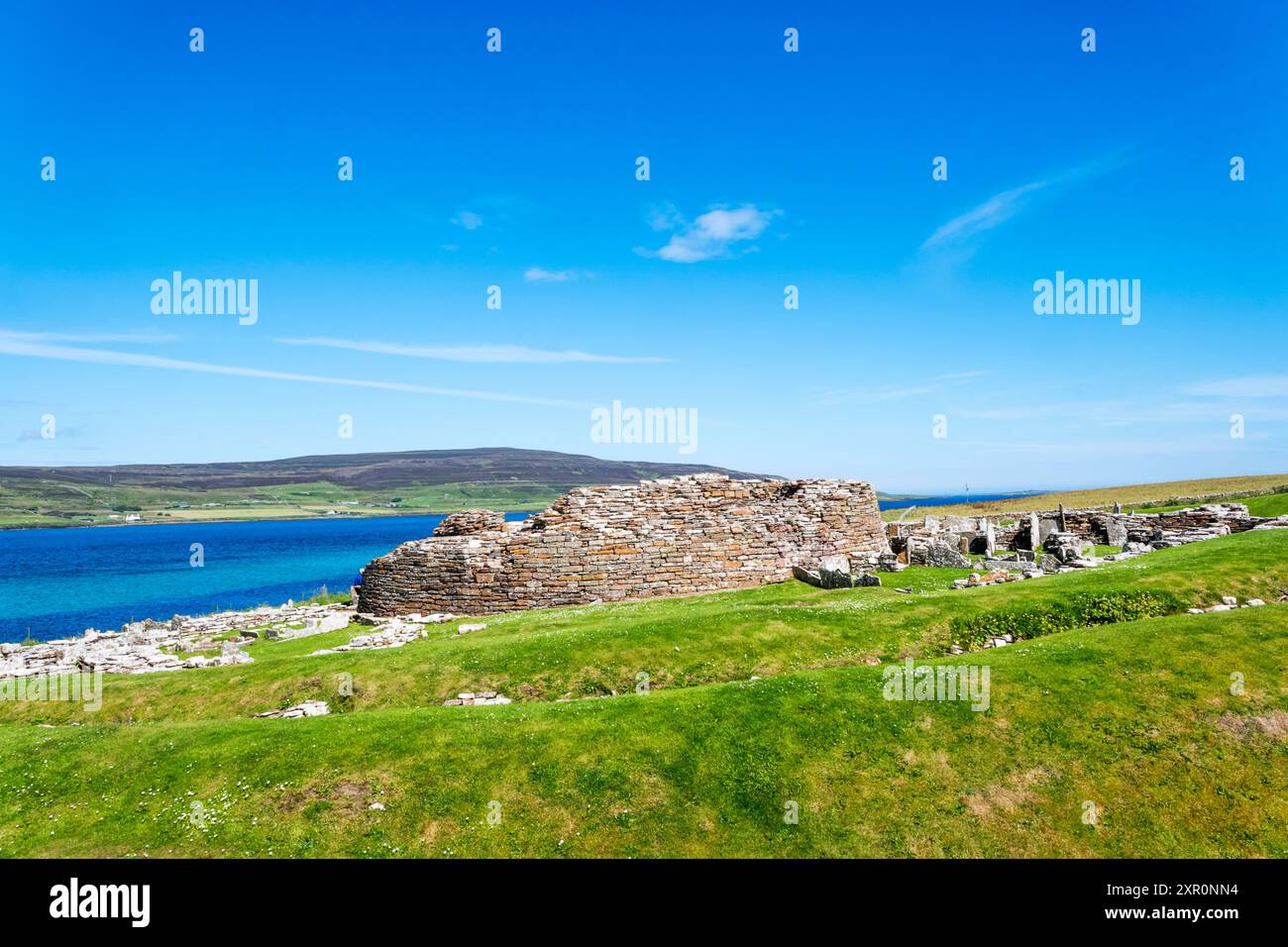 The Broch of Gurness on Orkney Mainland. The remains of an Iron Age ...